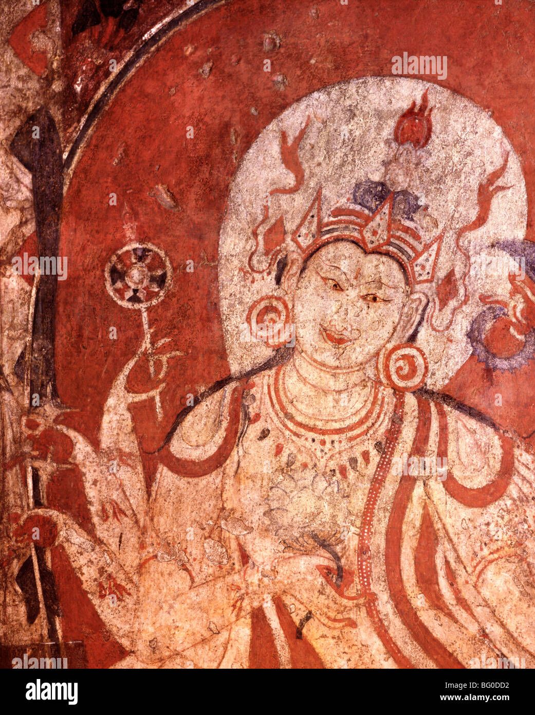 Colossal ten-armed Bodhisattva in Myinkaba Kubyaukgyi Temple, Bagan ...