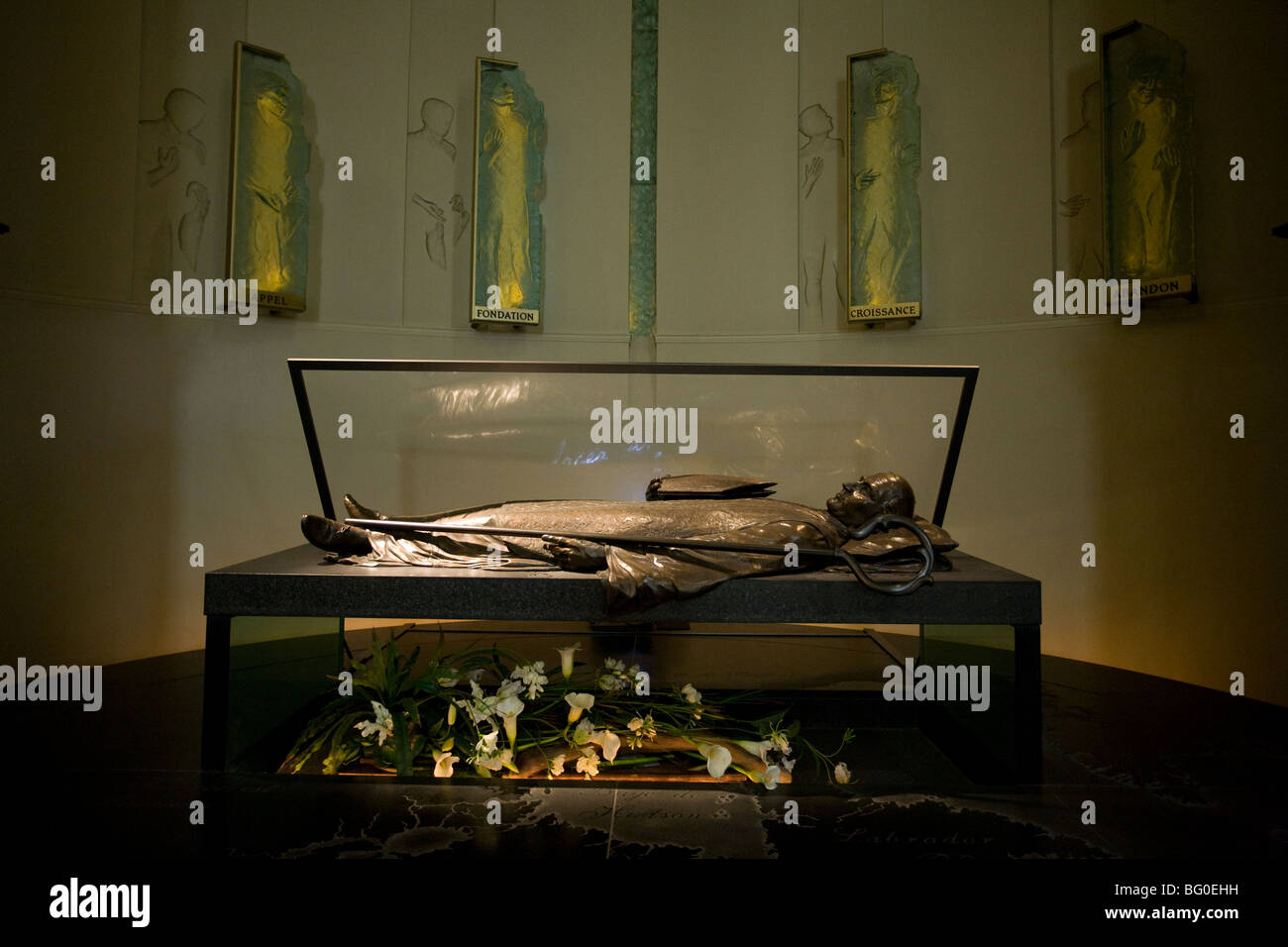 Tomb of François de Laval, first Roman Catholic Bishop of New France ...