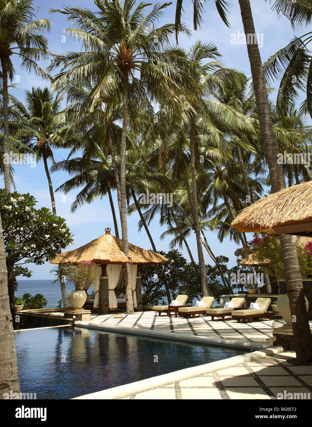 Pool at the Spa Village Resort in Tembok, Bali, Indonesia, Southeast ...