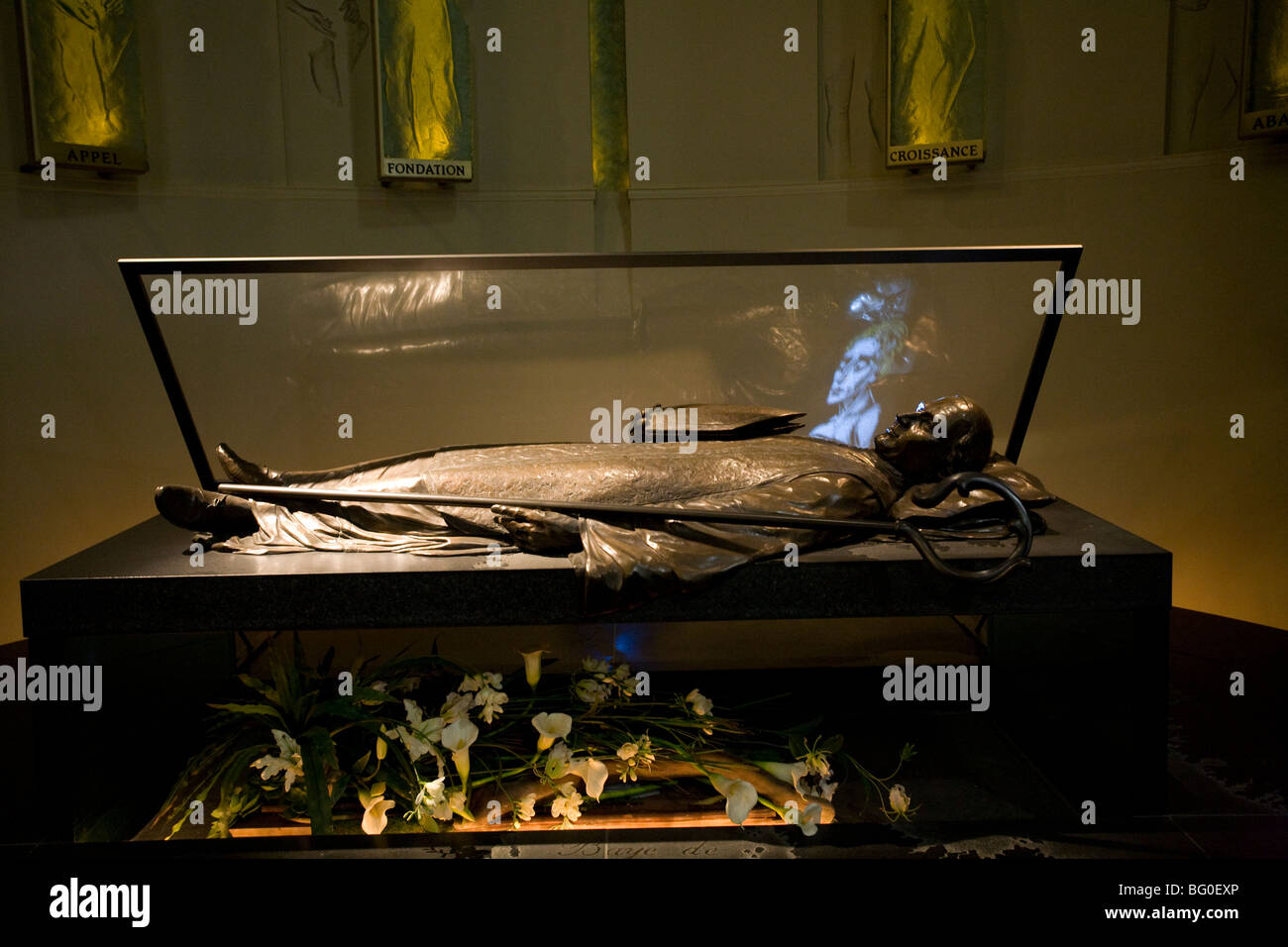 Tomb of François de Laval, first Roman Catholic Bishop of New France ...