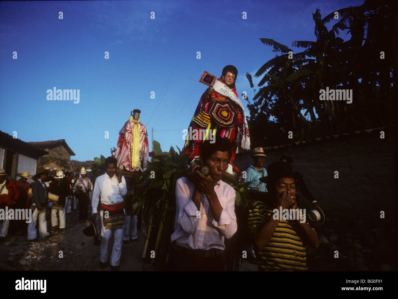 Easter Sunday morning procession, Joyabaj, Guatemala Stock Photo - Alamy