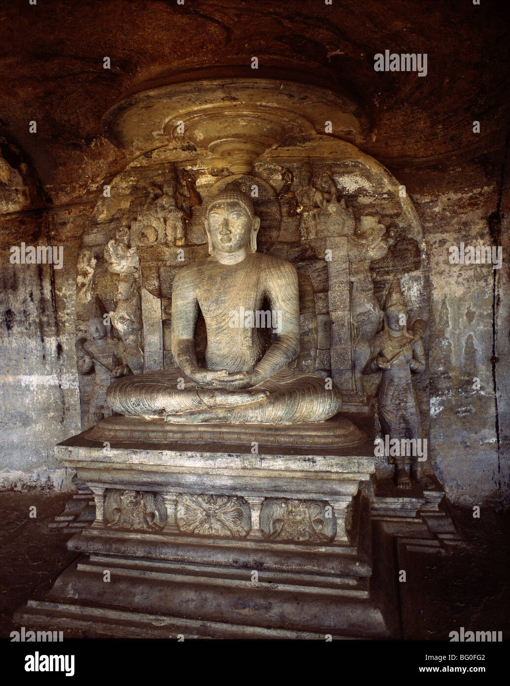Buddha Statue at Gal Vihara (Rock Monastery) in Polonnaruwa, the ...