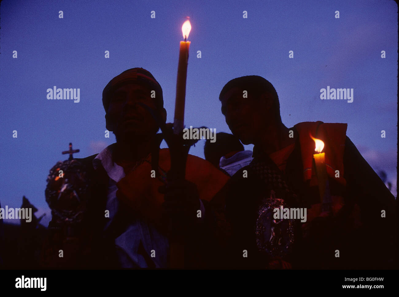 Easter Sunday morning procession, Joyabaj, Guatemala Stock Photo - Alamy