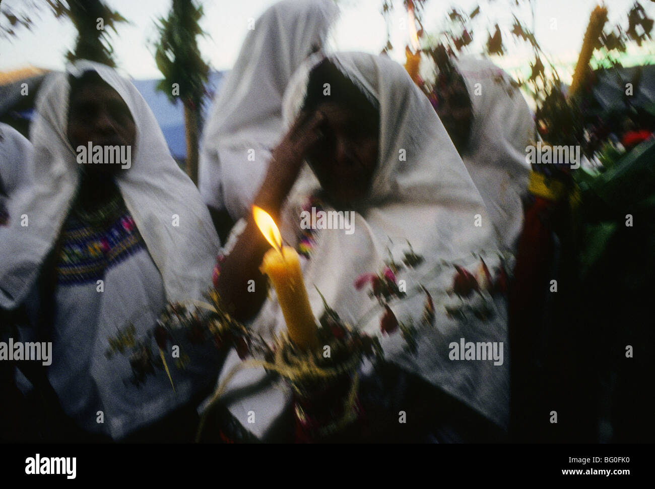 Easter Sunday morning procession, Joyabaj, Guatemala Stock Photo - Alamy