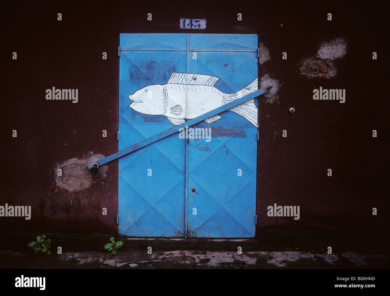 Door to fish market, Bamako, Mali, West Africa Stock Photo - Alamy