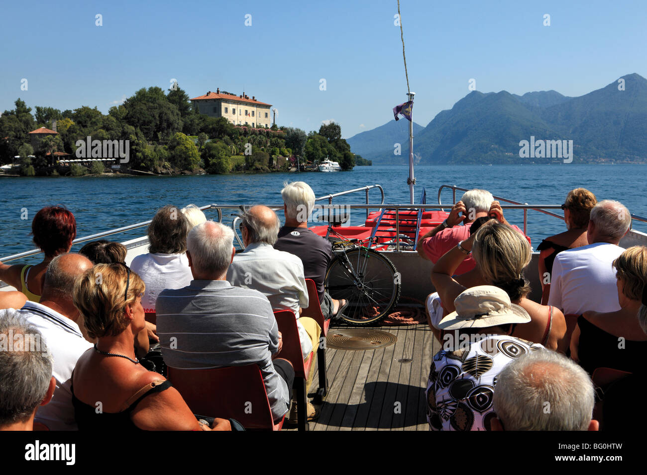 Italy, Maggiore Lake, Madre island, trip boat Stock Photo - Alamy