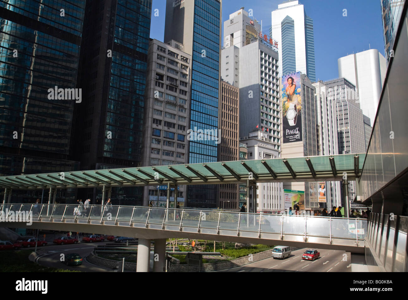 Pedestrian walkway, Connaught Road, Central, Hong Kong Island, Hong ...