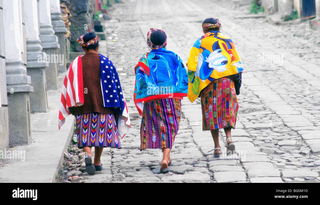 The women of Zunil, Guatemala are noted for wearing colorful and ...