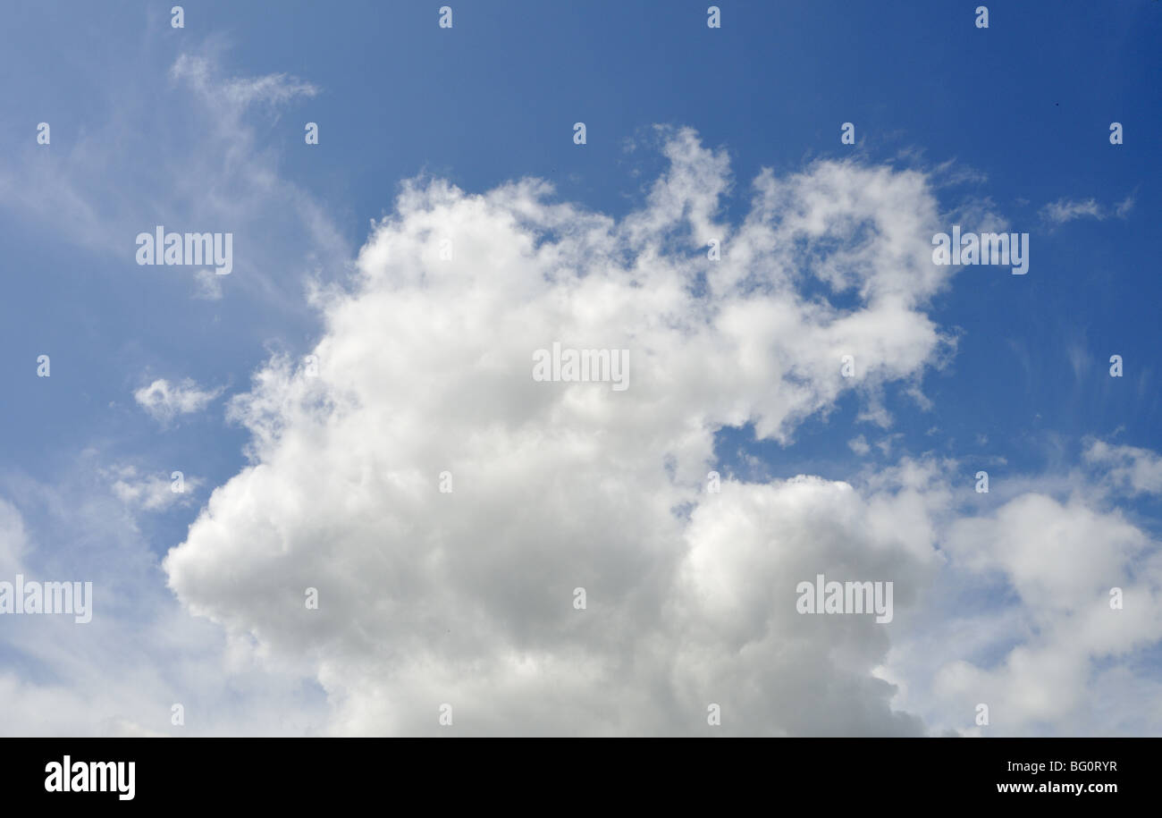 Sunny blue sky with clouds Stock Photo - Alamy