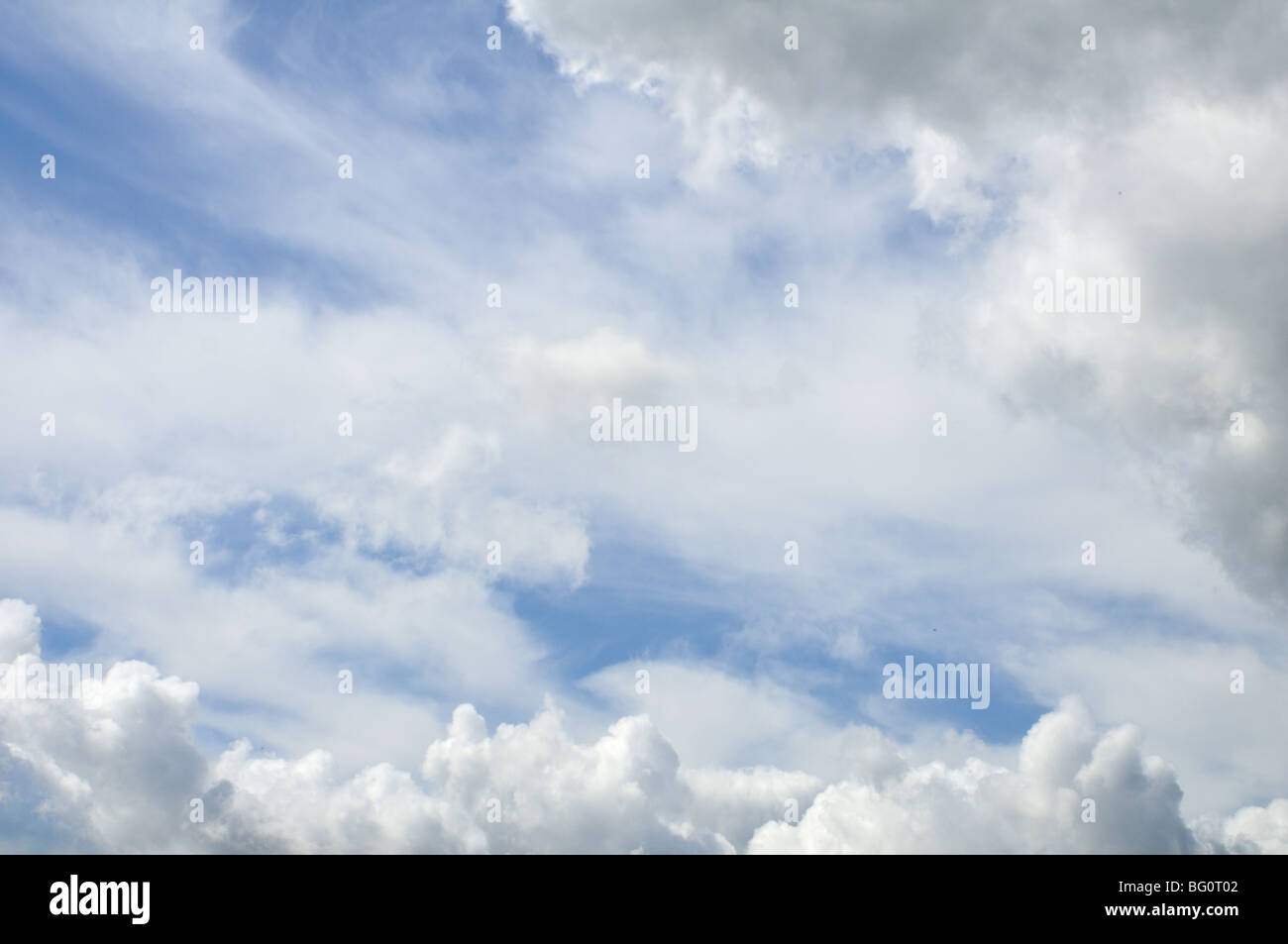 Sunny blue sky with clouds Stock Photo - Alamy