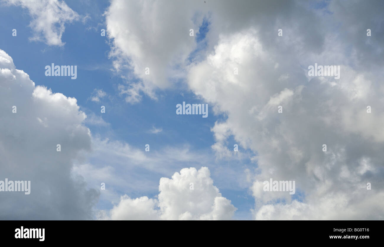 Sunny blue sky with clouds Stock Photo - Alamy