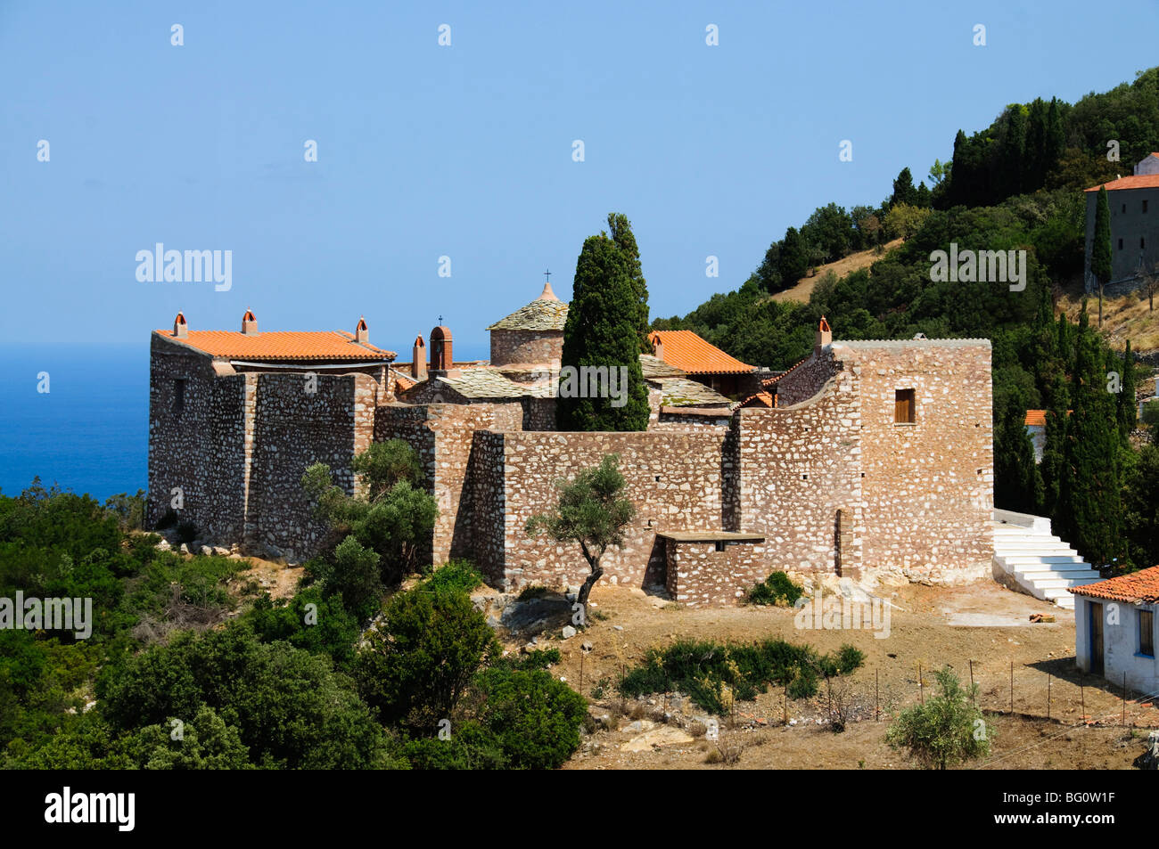 Monastery Agia Varvara, Skopelos, Sporades Islands, Greek Islands ...