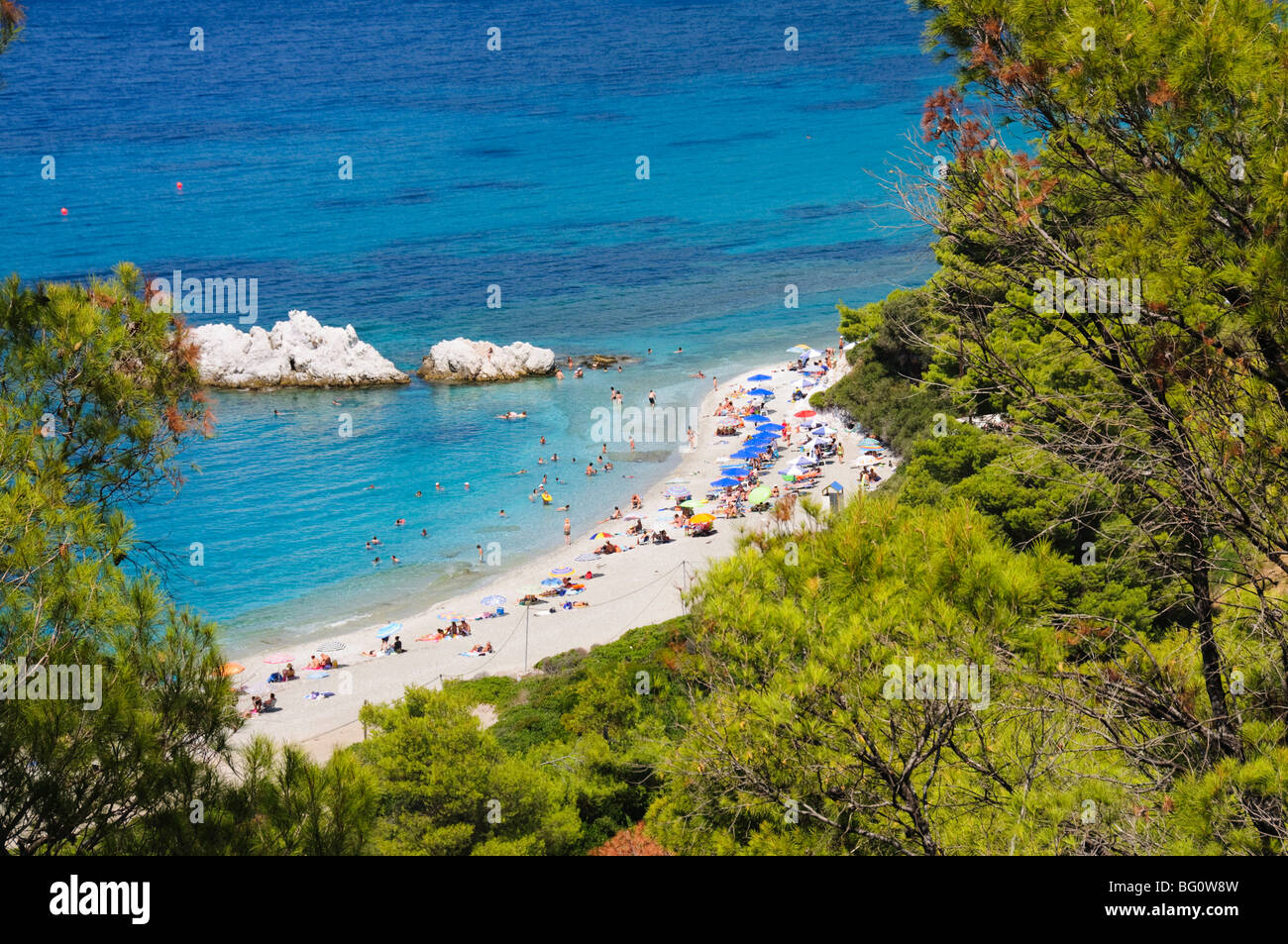 Milia Beach, Skopelos, Sporades Islands, Greek Islands, Greece, Europe ...