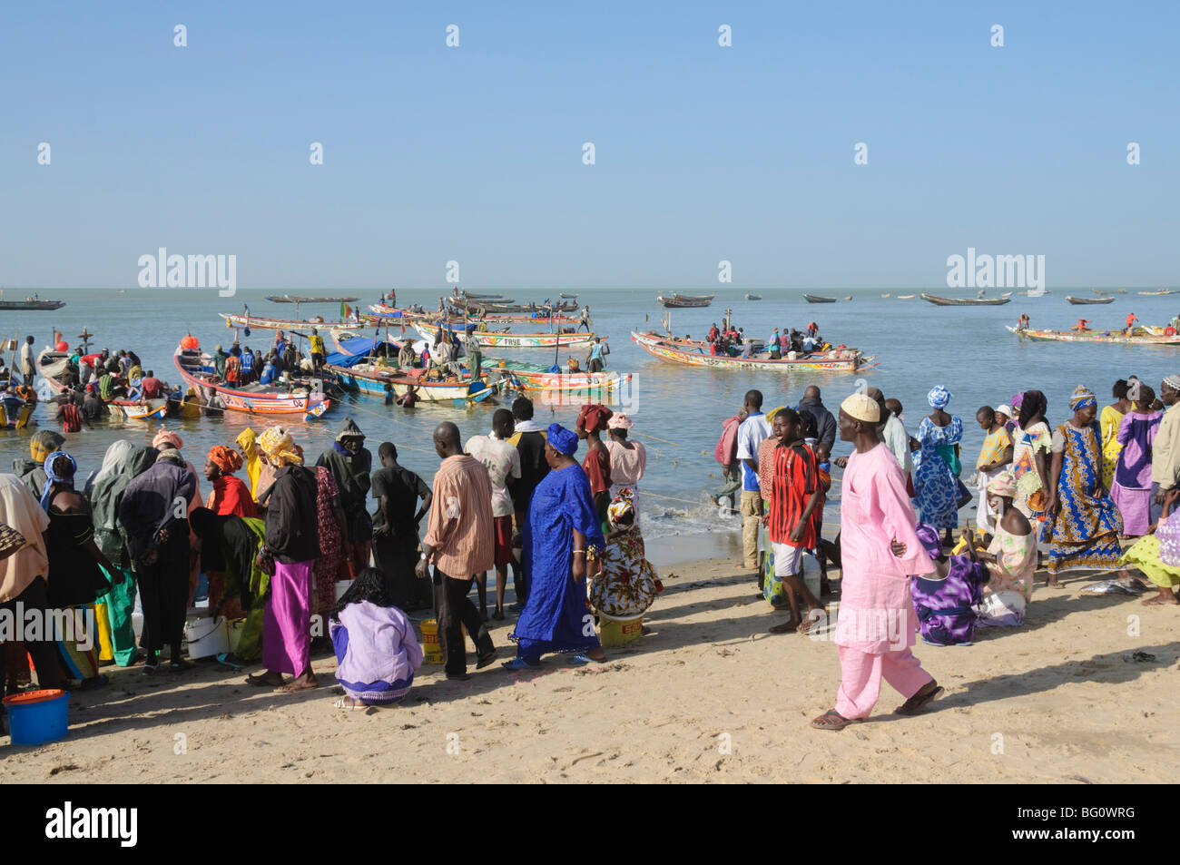Mbour Fish Market, Mbour, Senegal, West Africa, Africa Stock Photo - Alamy