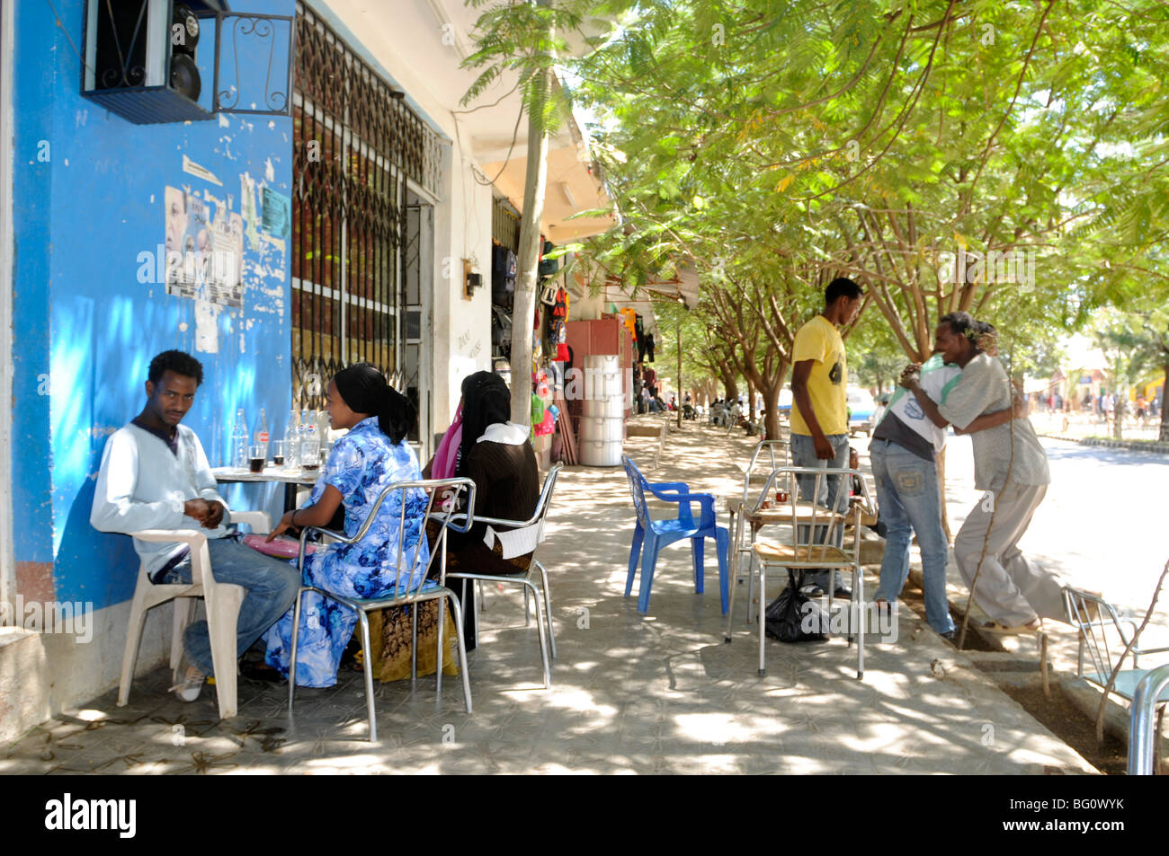 street cafe, axum ethiopia Stock Photo - Alamy