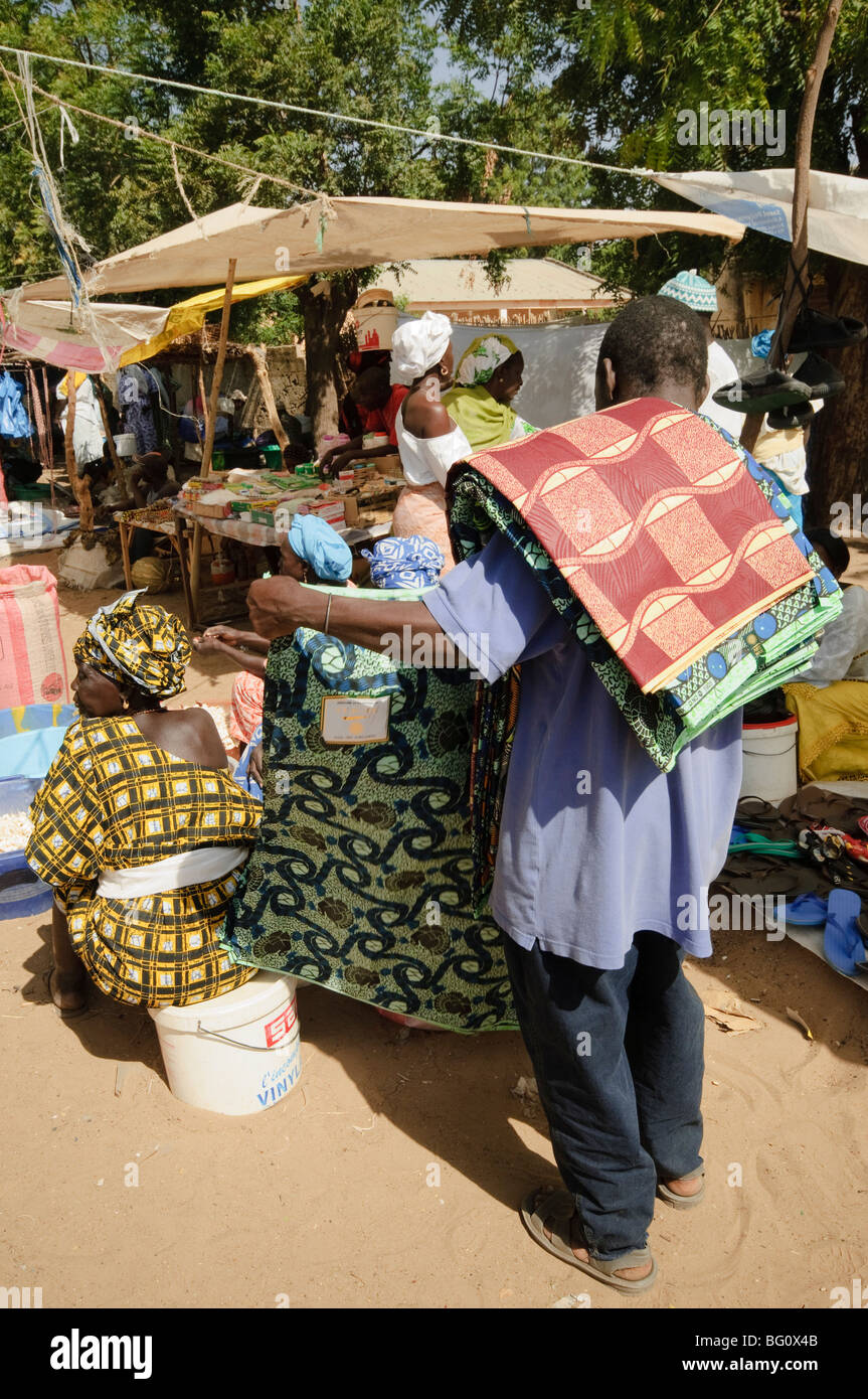 Market at Ngueniene, near Mbour, Senegal, West Africa, Africa Stock ...