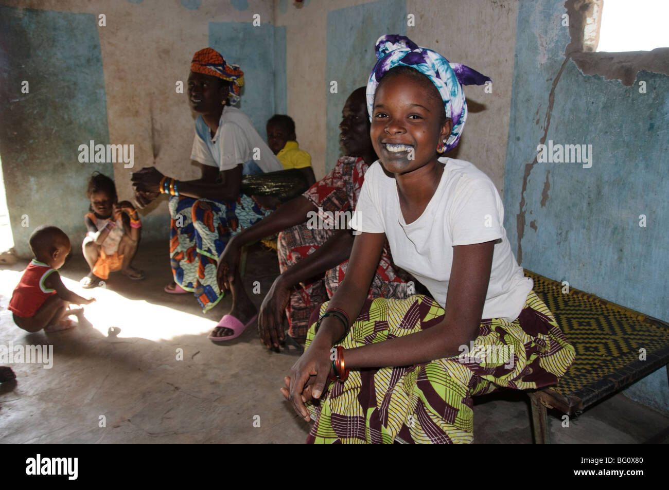 Pular tribal village, Sounth Badone, Senegal, West Africa, Africa Stock ...