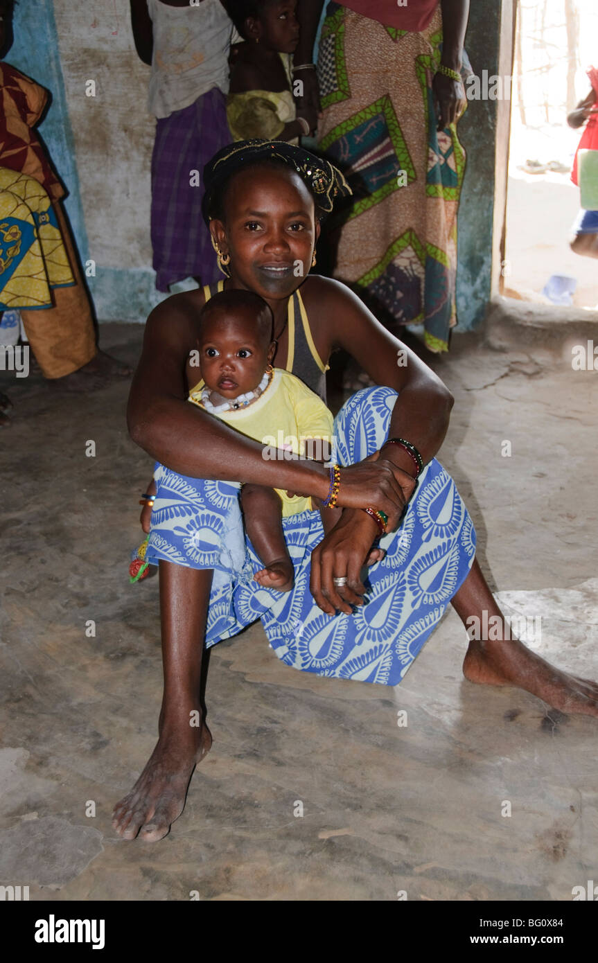 Pular tribal village, Sounth Badone, Senegal, West Africa, Africa Stock ...