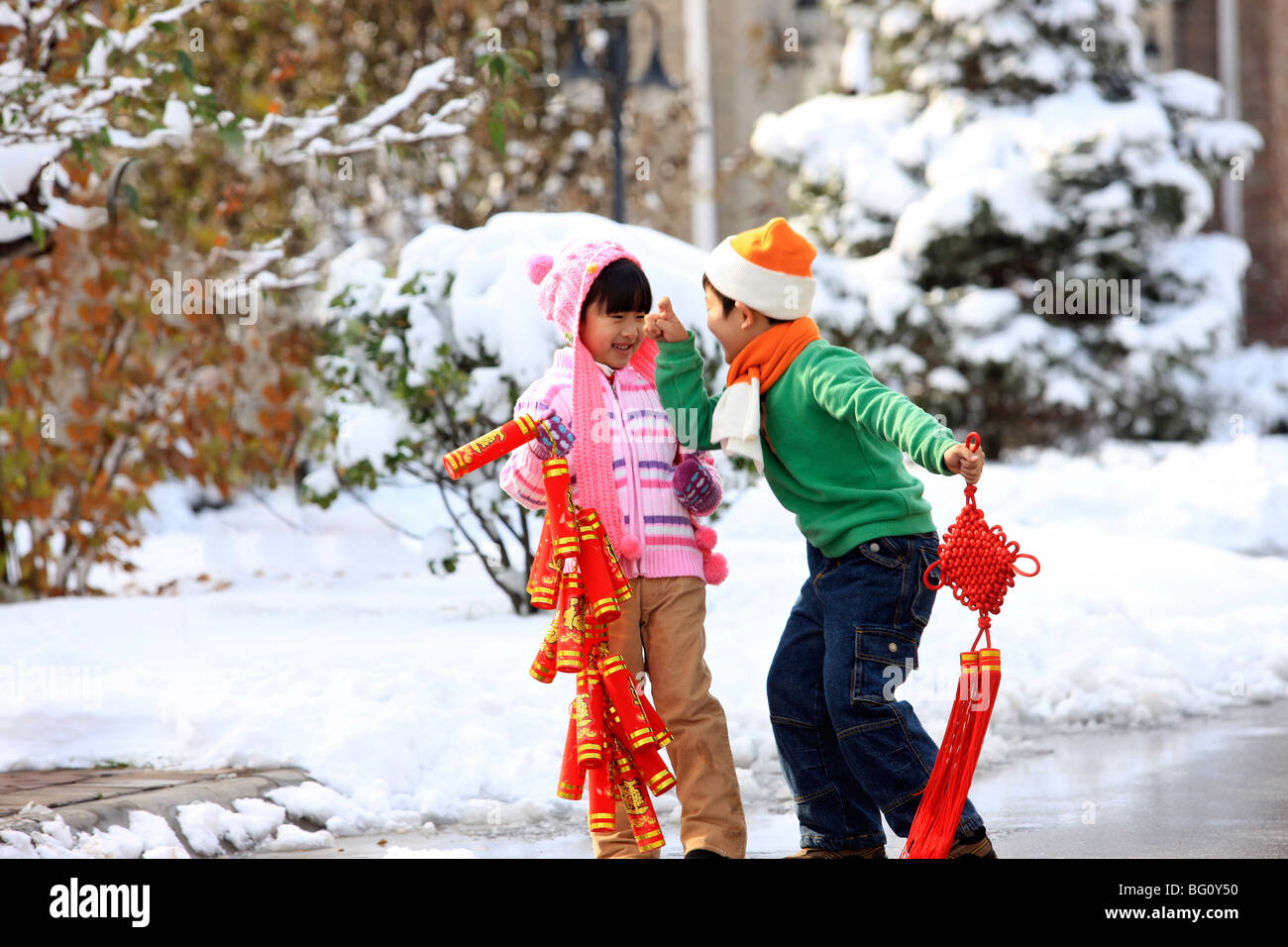 boy and girl playing happily Stock Photo - Alamy