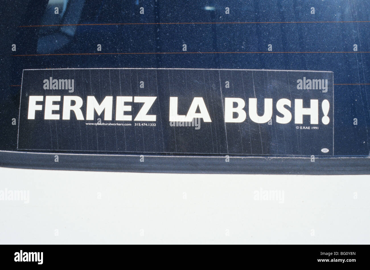 Bumper sticker, George Bush Stock Photo - Alamy