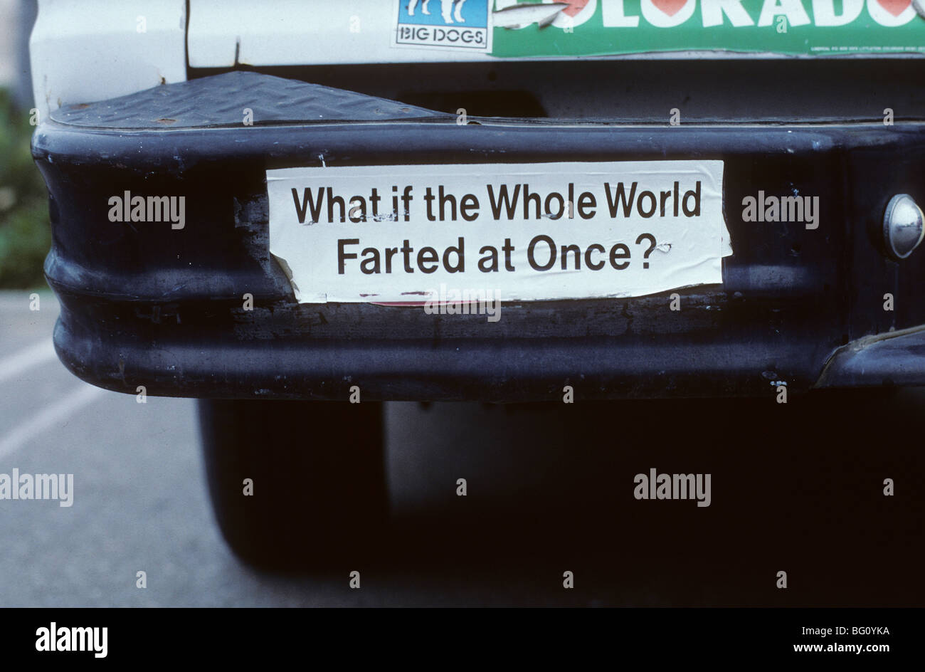 Bumper sticker, Humor, philosophy Stock Photo - Alamy