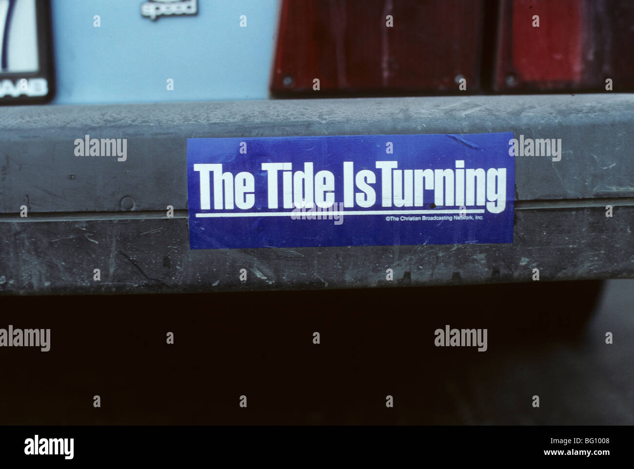 Bumper sticker, philosophy, America turning against Bush Stock Photo ...