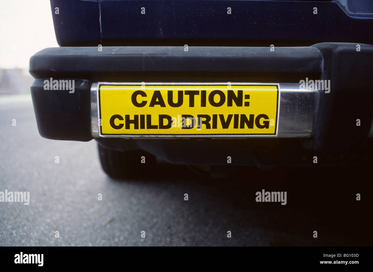 Bumper sticker, humor, children Stock Photo - Alamy