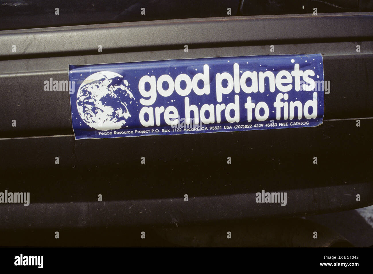 Bumper sticker, Environment, the planet Stock Photo - Alamy