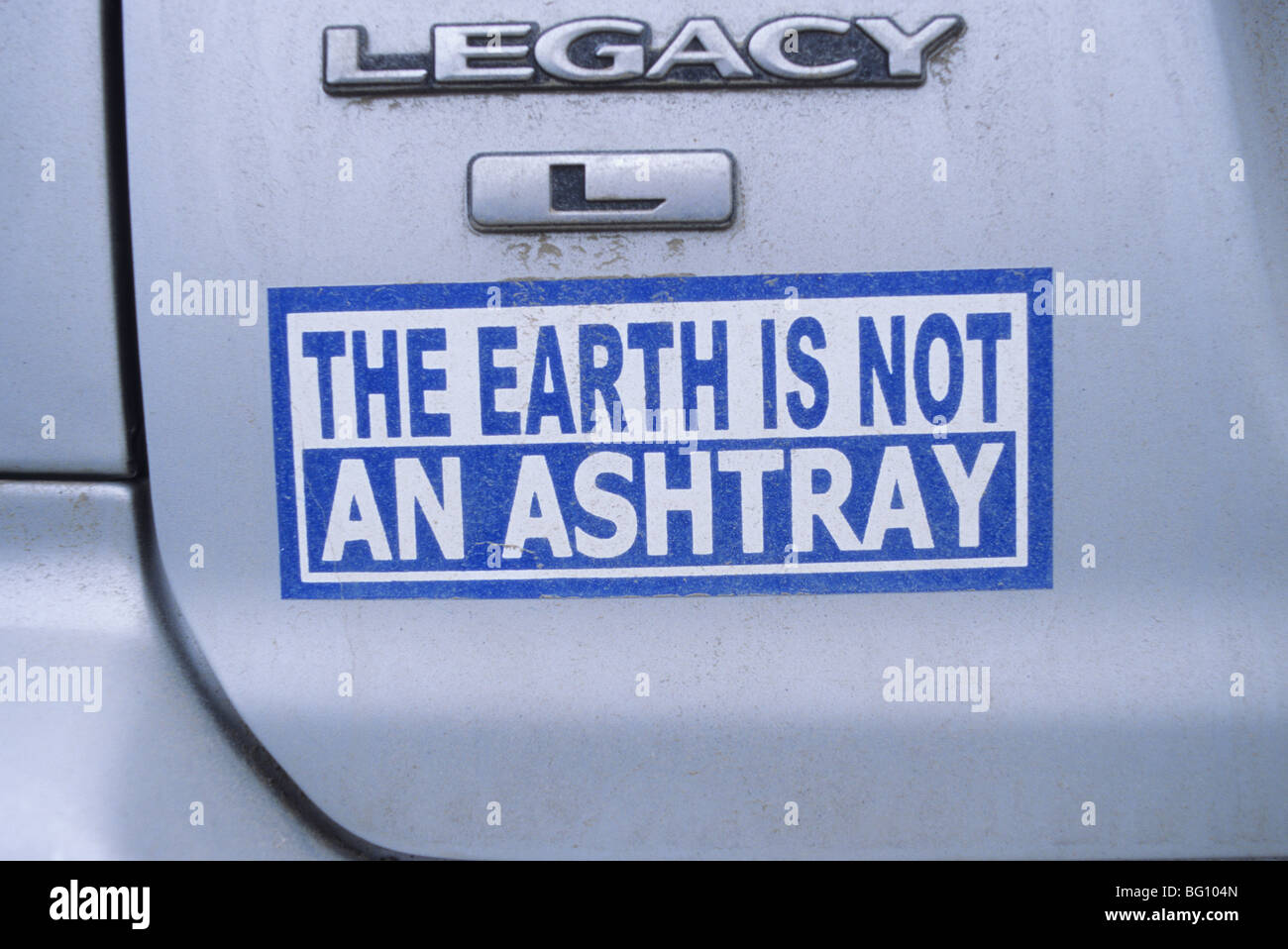 Bumper sticker, environment, smoking Stock Photo - Alamy