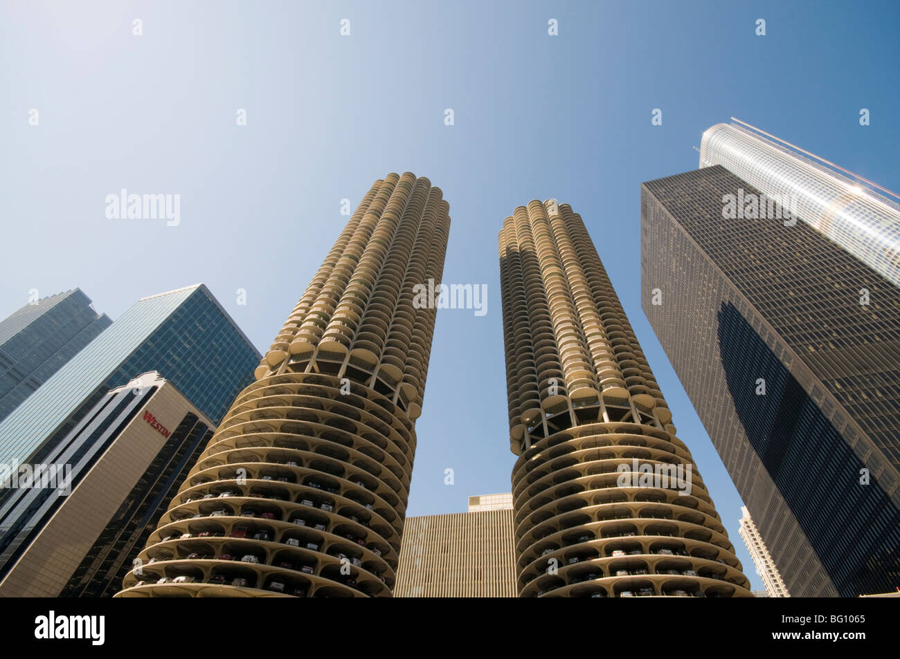 Marina Towers, the corn cobs, Chicago, Illinois, United States of ...