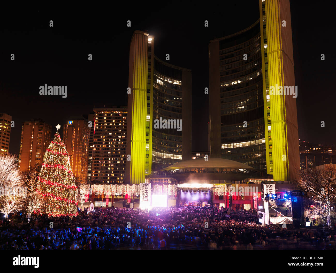 Cavalcade of Lights festival at Toronto City Hall Nathan Phillips ...