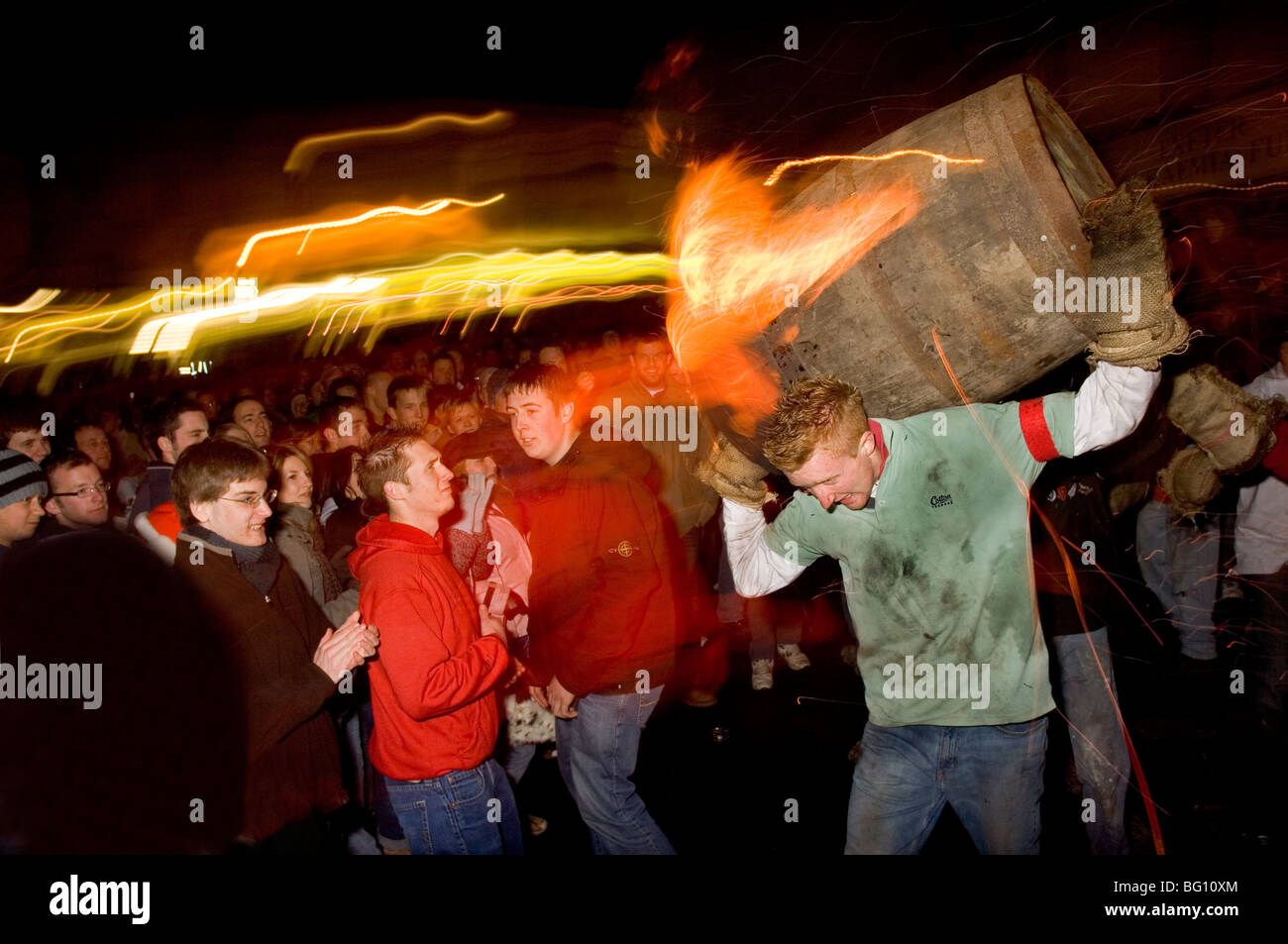 Rolling of the Tar Barrels, Ottery St. Mary, Devon, England, United ...