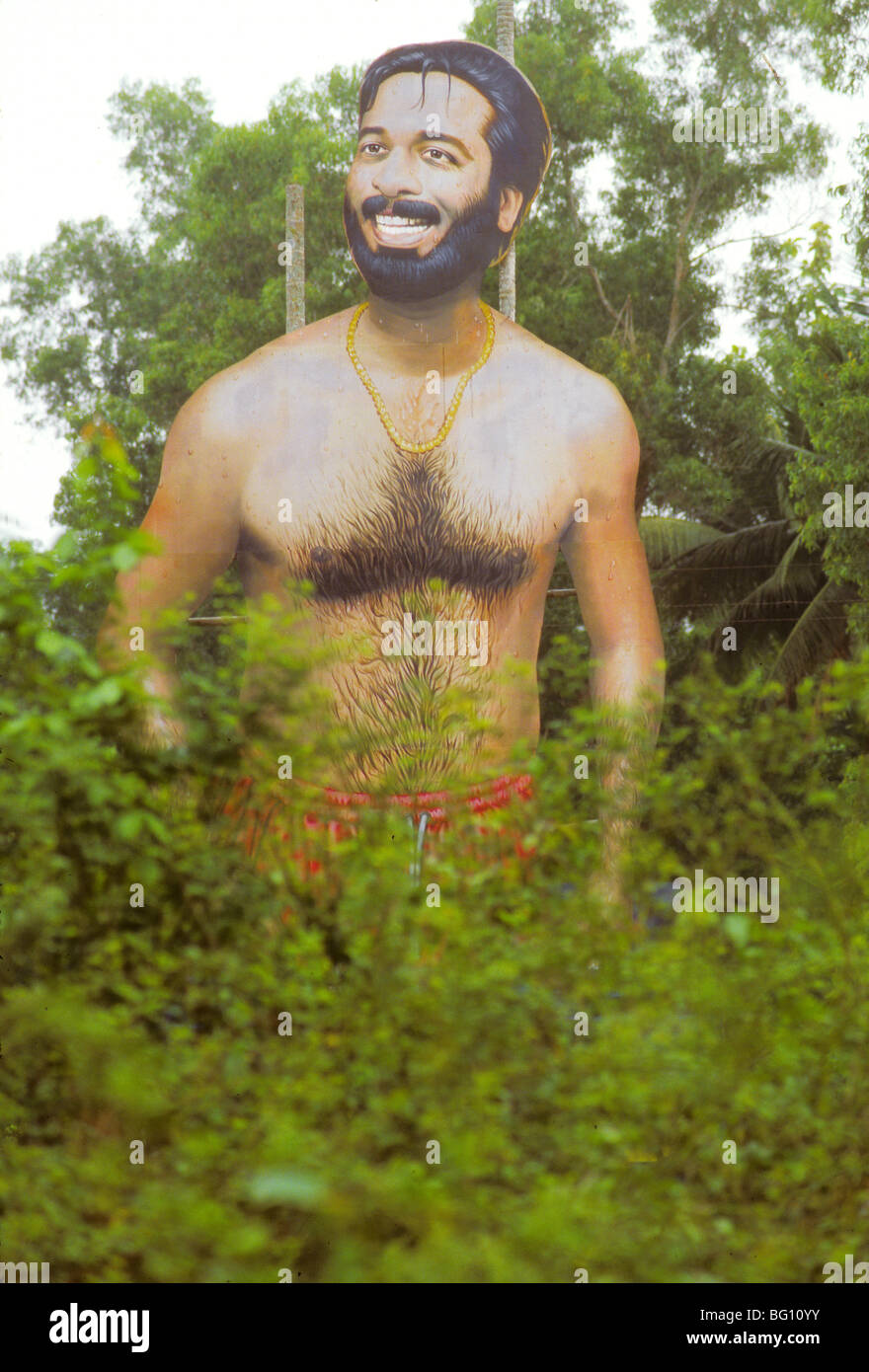 A likeness in billboard form of the Indian actor comedian Harishree ...