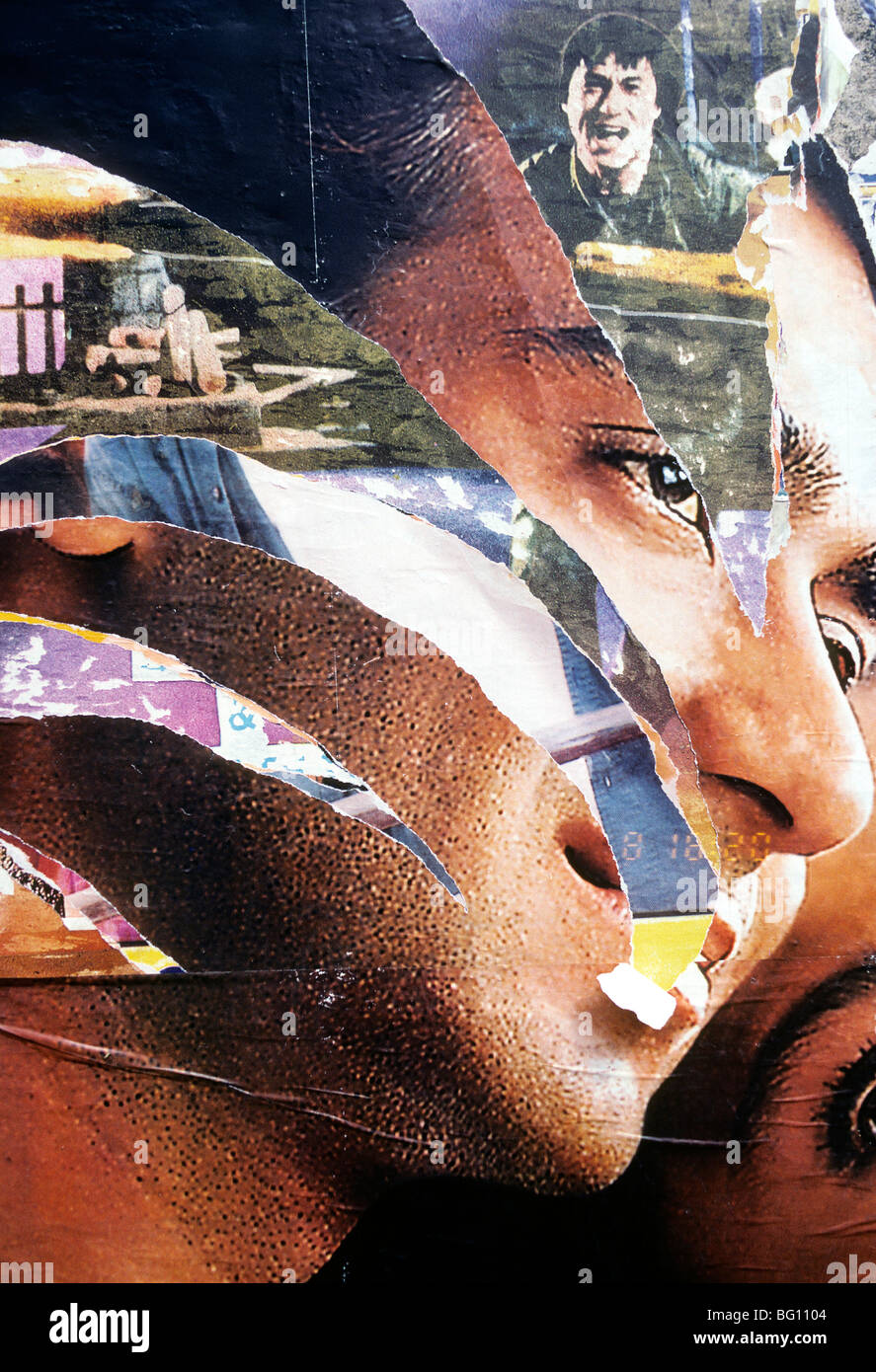 Overlapping posters hi-res stock photography and images - Alamy