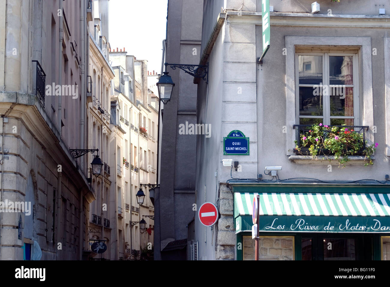 Typical street in the 5th Arrondisement, Paris, France, Europe Stock ...