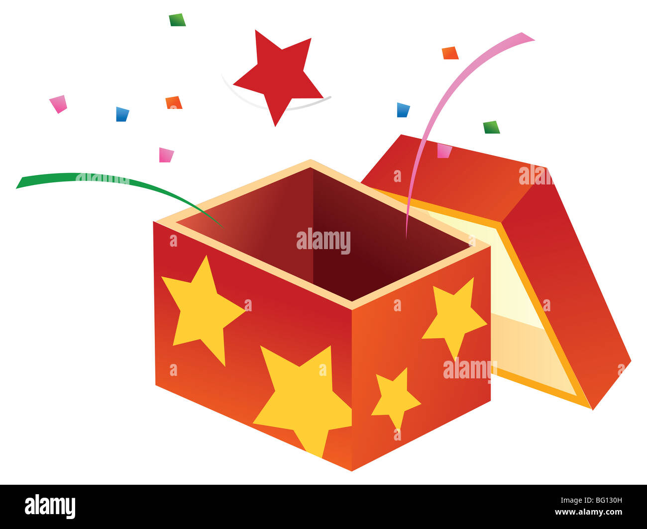 Opened GIft box Stock Photo - Alamy