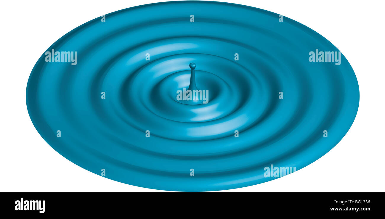 Water ripple 3D illustration Stock Photo - Alamy