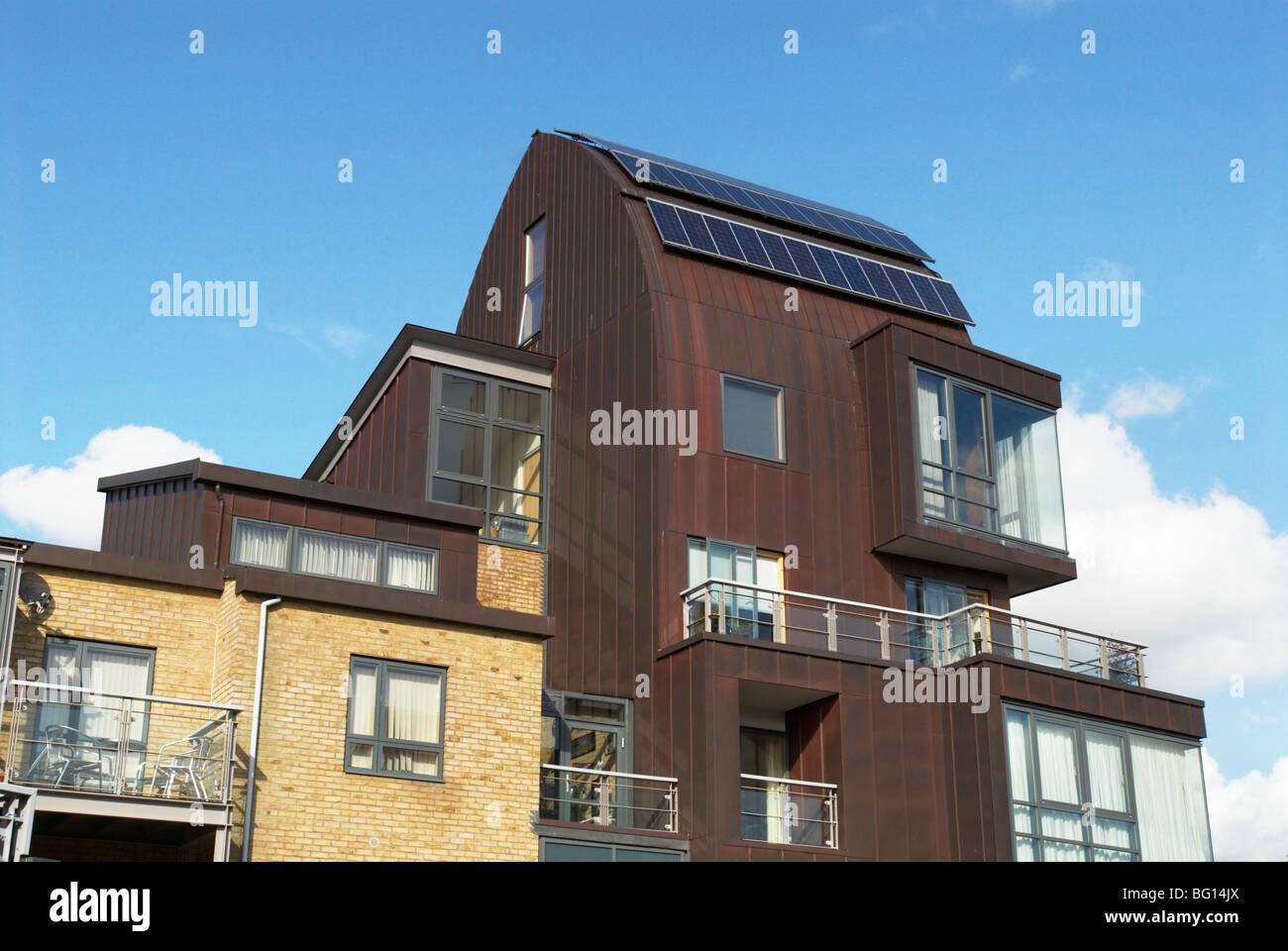 Contemporary housing on the Newhall development. Harlow, Essex, UK ...