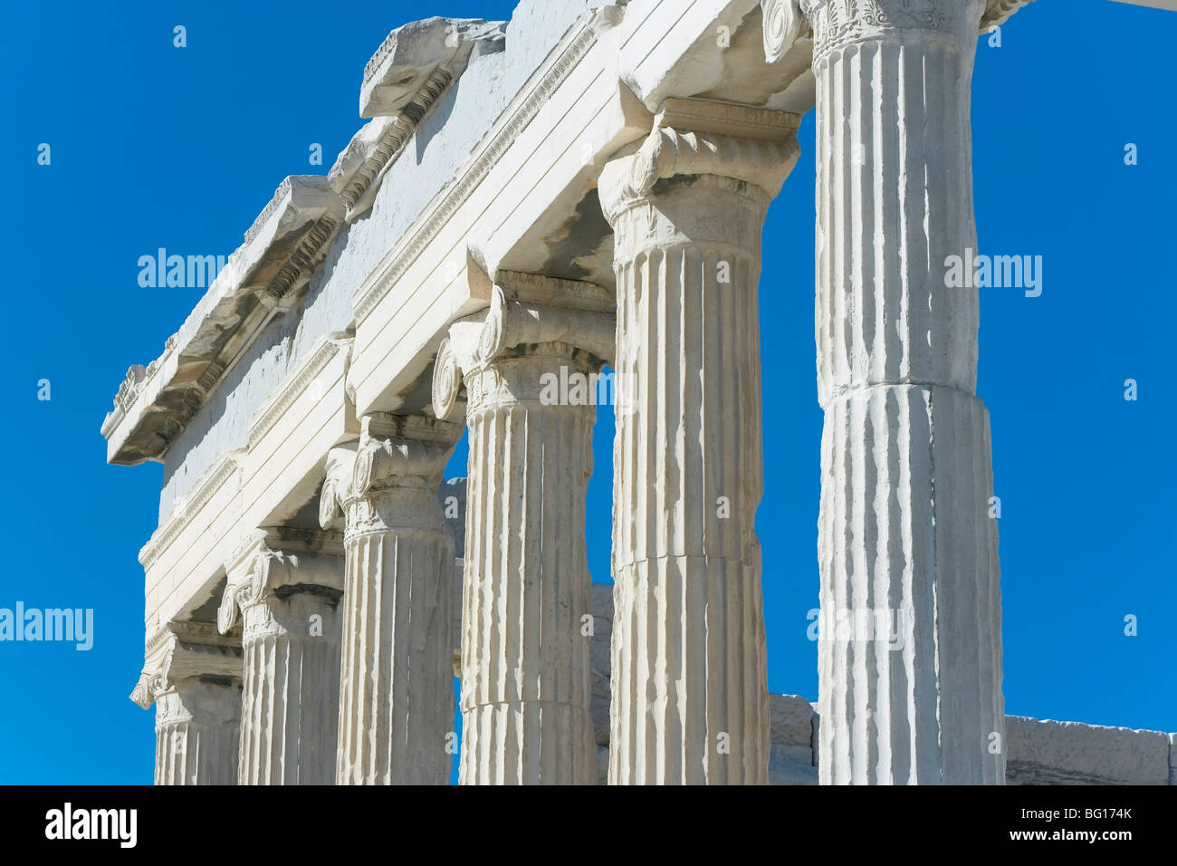 Close-up of columns of the Parthenon, Acropolis, UNESCO World Heritage ...