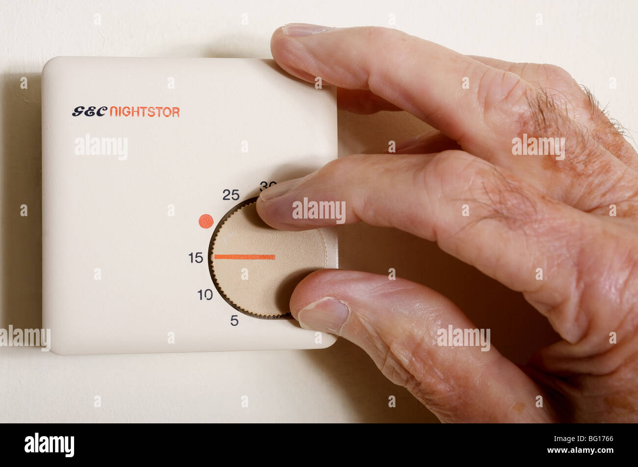 Central heating control elderly hi-res stock photography and images - Alamy