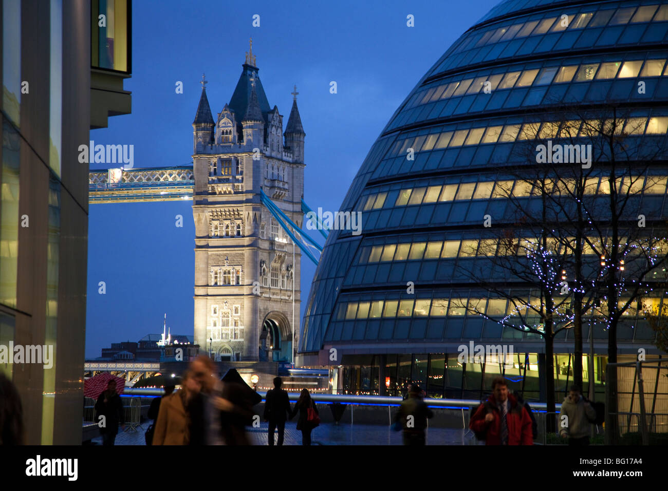 The London Assembly Building (City Hall) and Tower Bridge, London UK ...