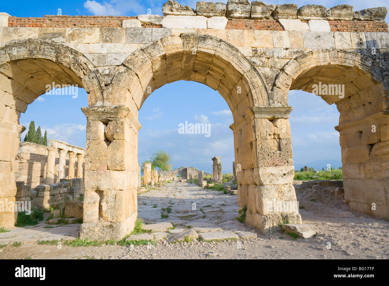 The Gate of Domitian, Hierapolis, Pamukkale, UNESCO World Heritage Site ...