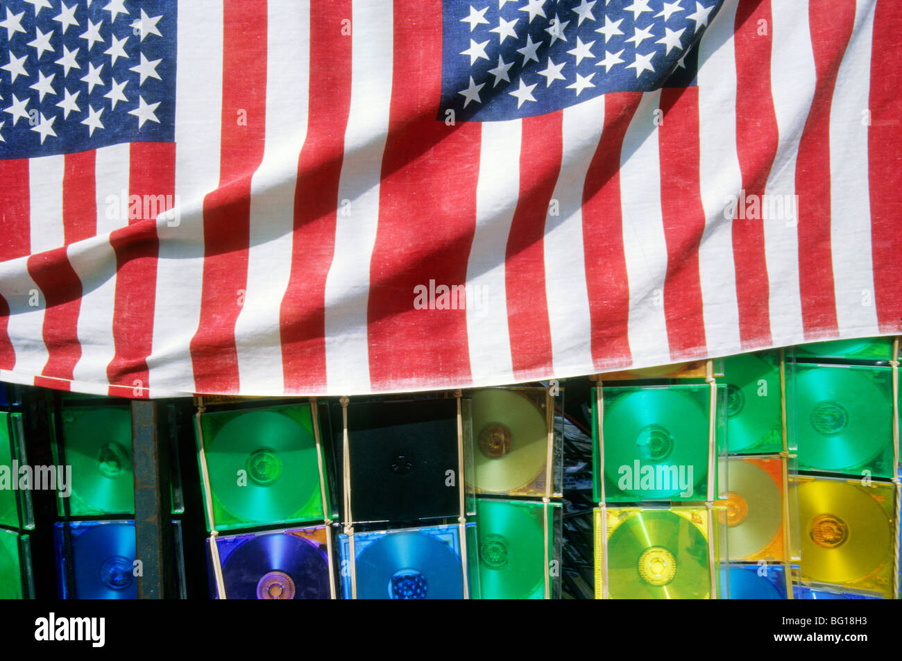 The American flag shields Bootleg CDs for sale in Chimaltenango ...