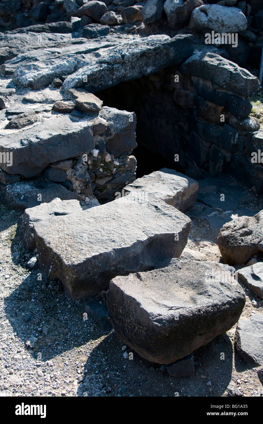 Jewish ritual bath,Korazin Israel Stock Photo - Alamy