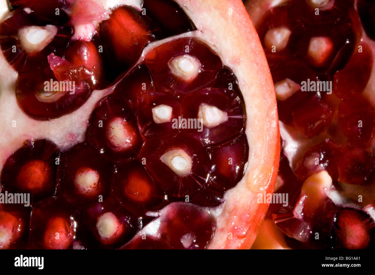 Cross section of Pomegranate Stock Photo - Alamy