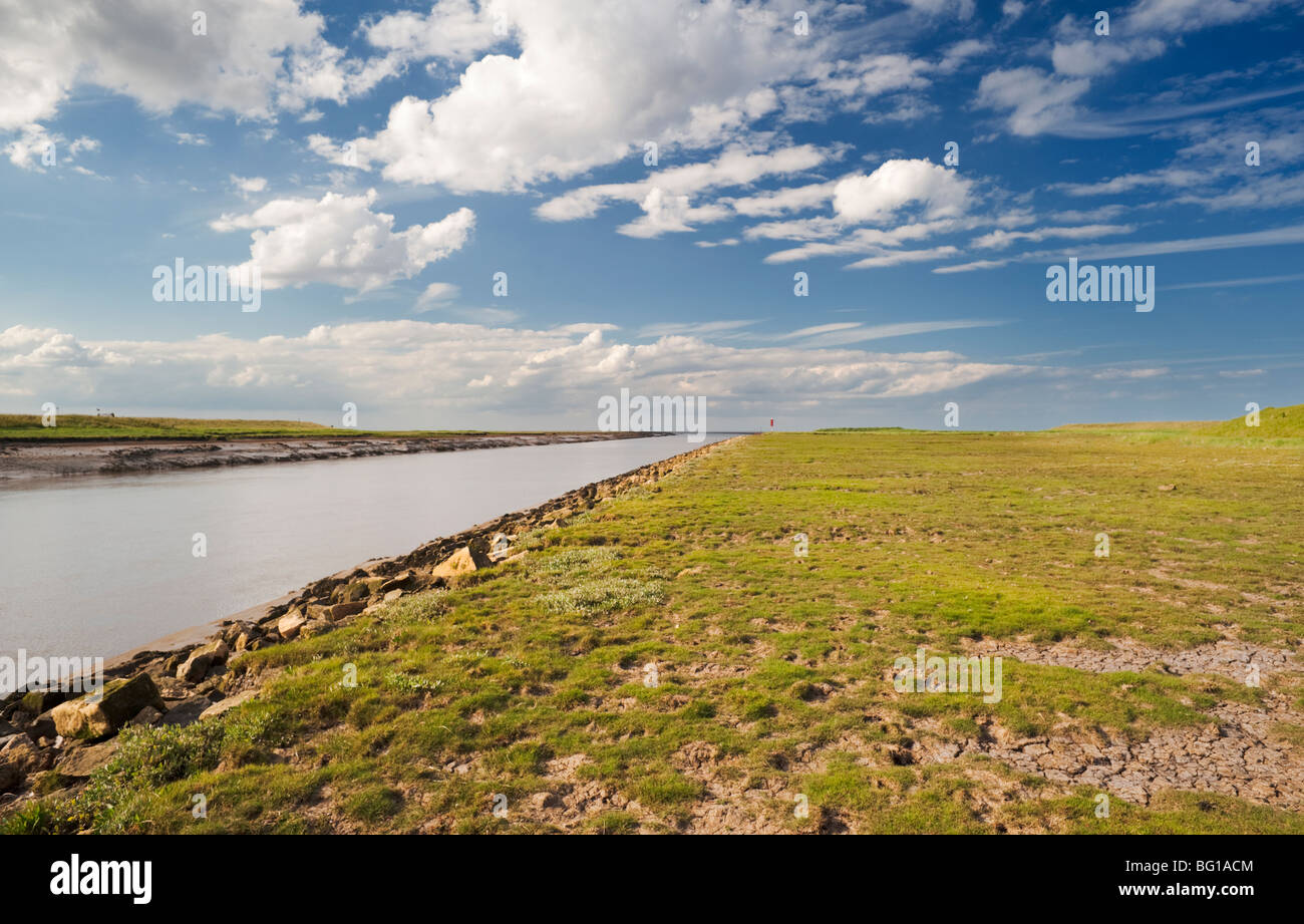 River Nene flowing into The Wash, Lincolnshire, England Stock Photo - Alamy