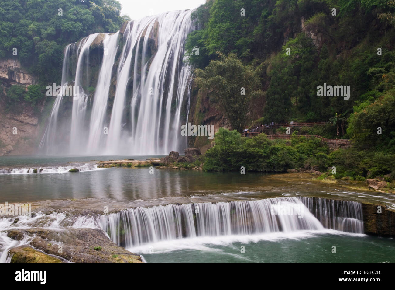 Huangguoshu Waterfall largest in China 81m wide and 74m high, Guizhou ...