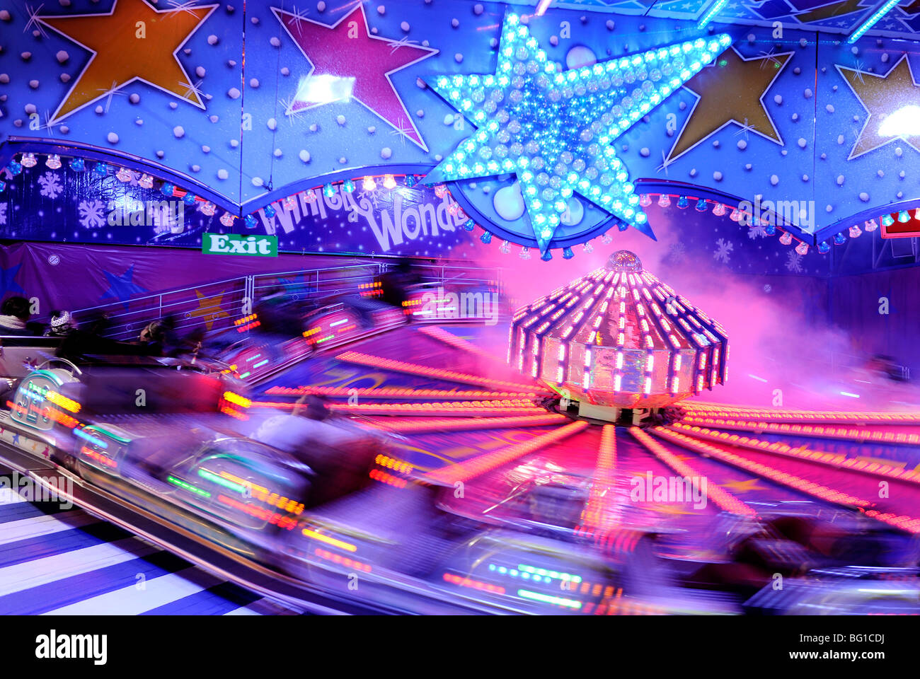 Colourful funfair ride hi-res stock photography and images - Alamy