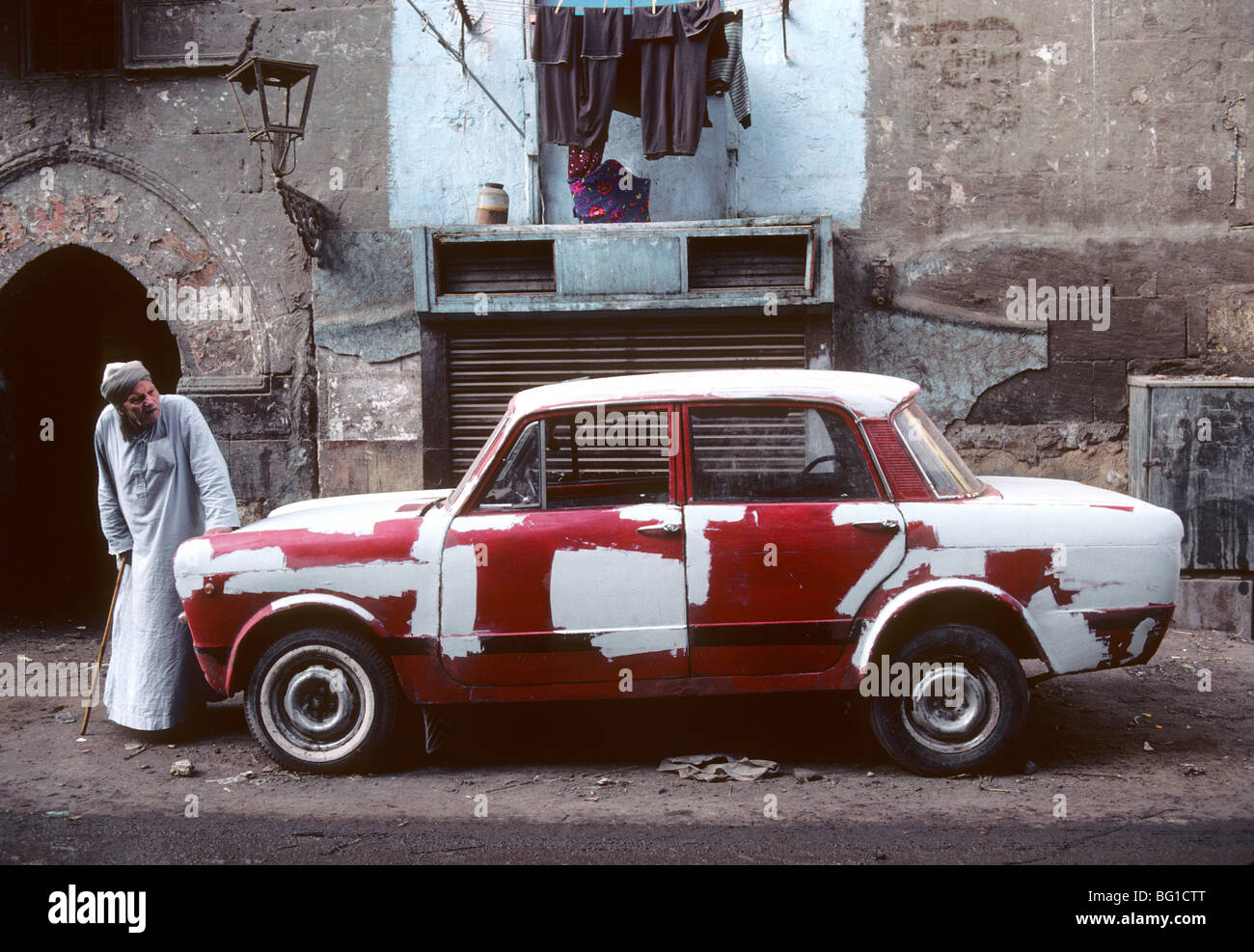 A man with his car in Cairo, Egypt Stock Photo - Alamy