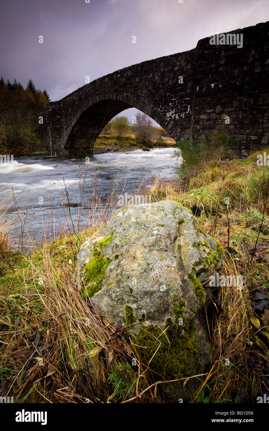 River Orchy at and the Bridge of Orchy, Argyll, Scotland Stock Photo ...